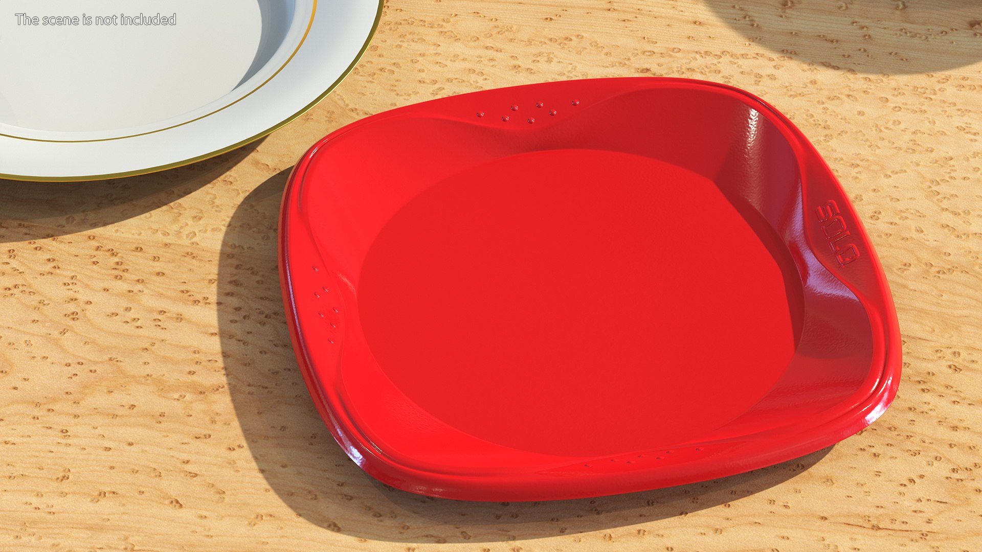 Solo Squared Plastic Plate Red 3D Model - TurboSquid 1942031