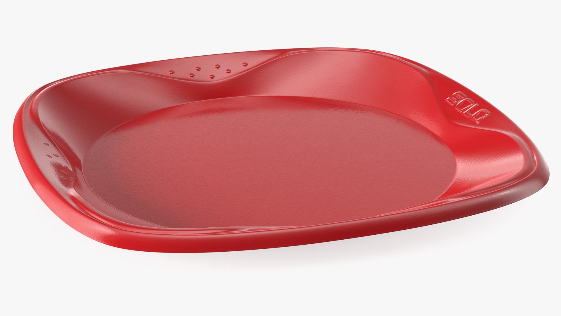 Solo Squared Plastic Plate Red 3D Model - TurboSquid 1942031