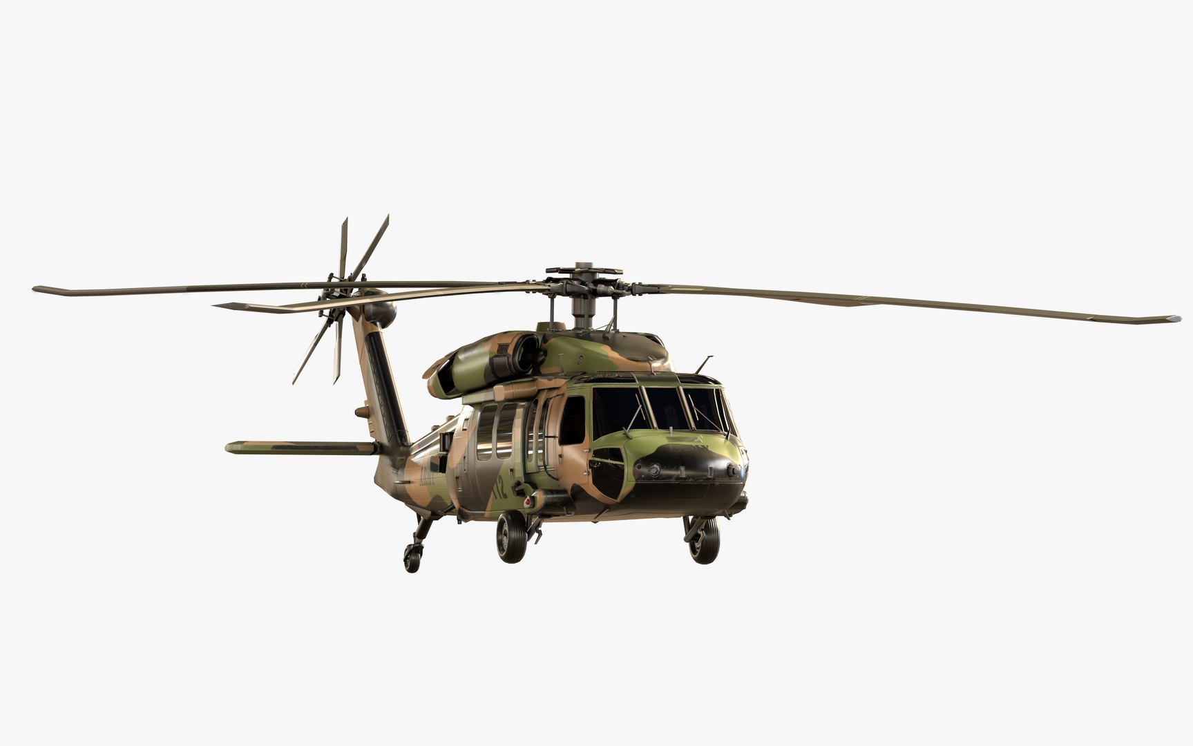 3D Sikorsky UH-60 Black Hawk US Military Utility Helicopter GameReady ...