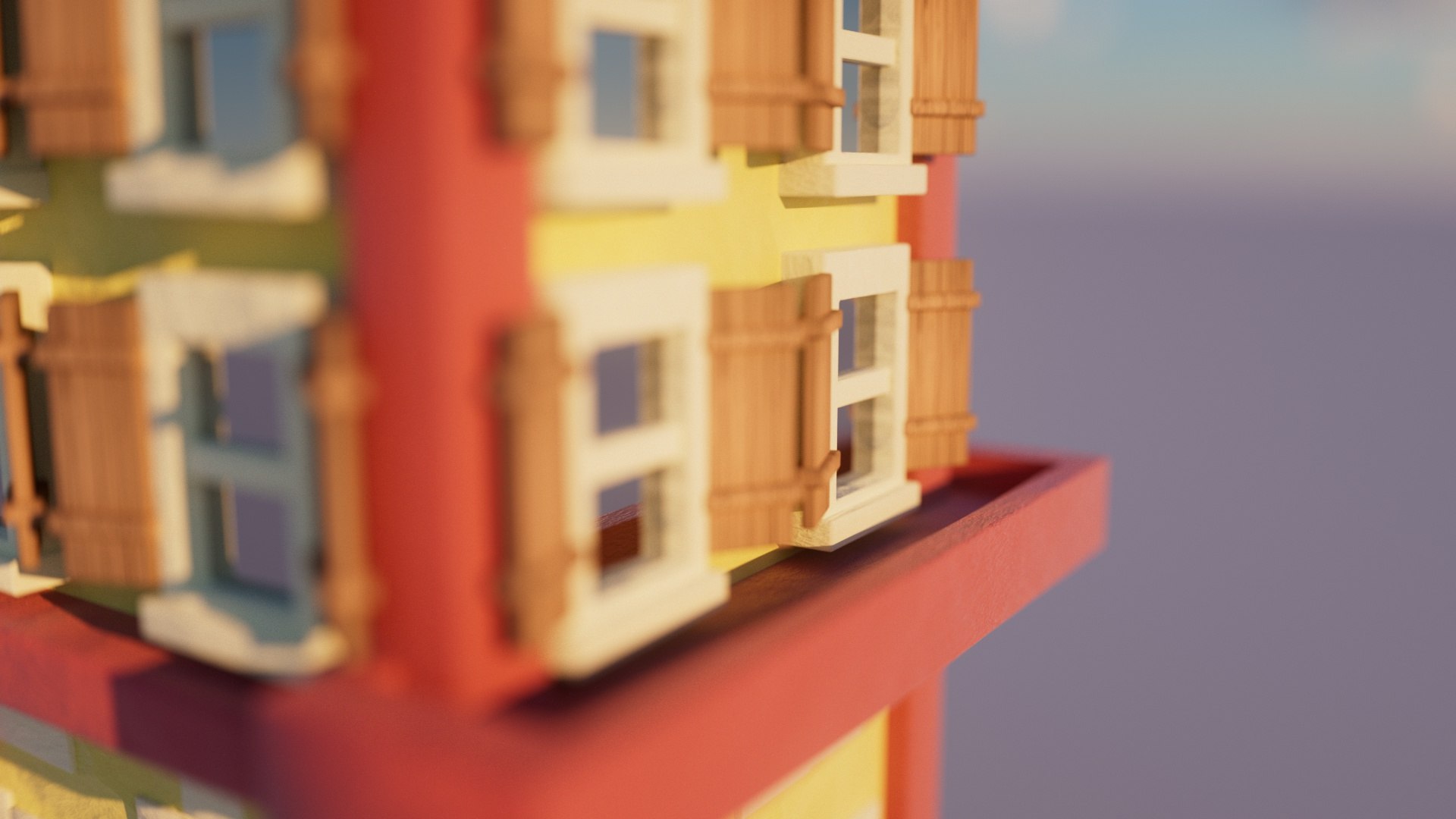 3D Model Cute Apartment Building - Cartoon Style Octane - TurboSquid ...