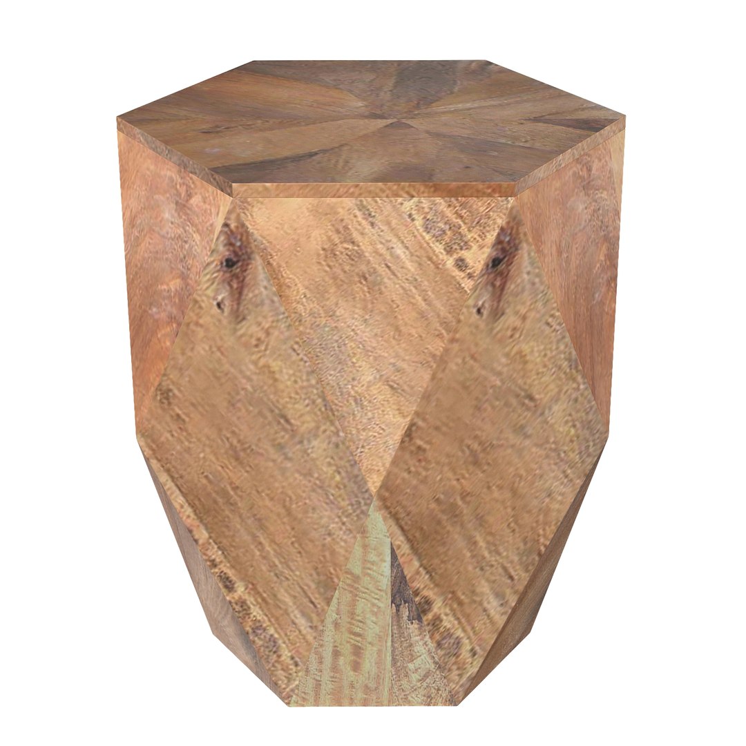 Crestview Collection Pleasant Hill Hexagon End Table Model - TurboSquid 2059618