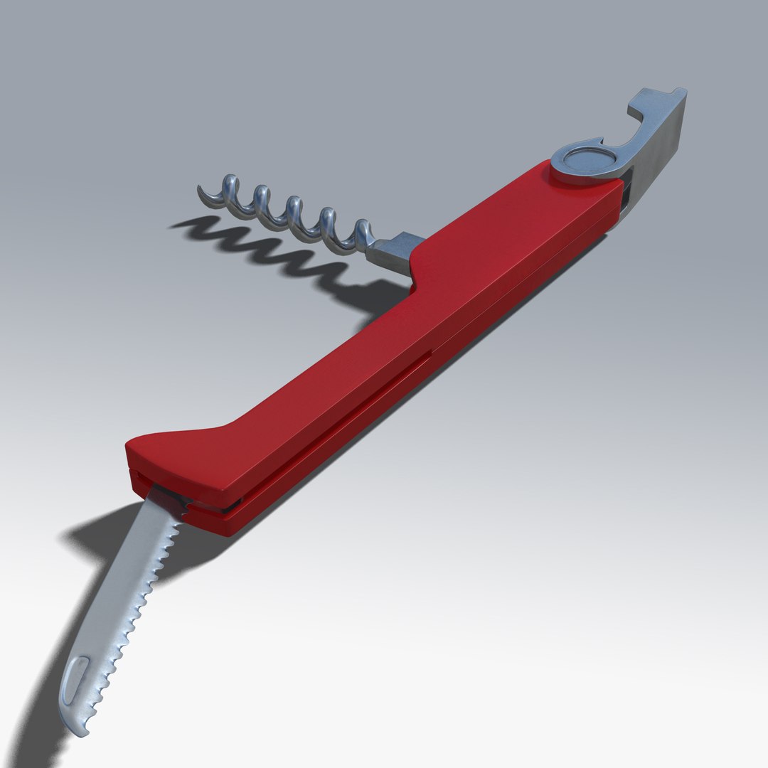 3d corkscrew handle blade