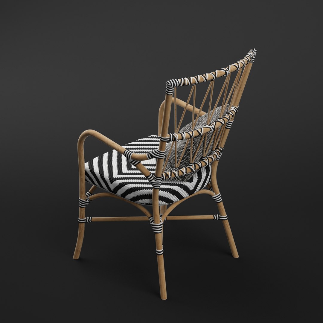 3D criss cross cafe chair model - TurboSquid 1398436