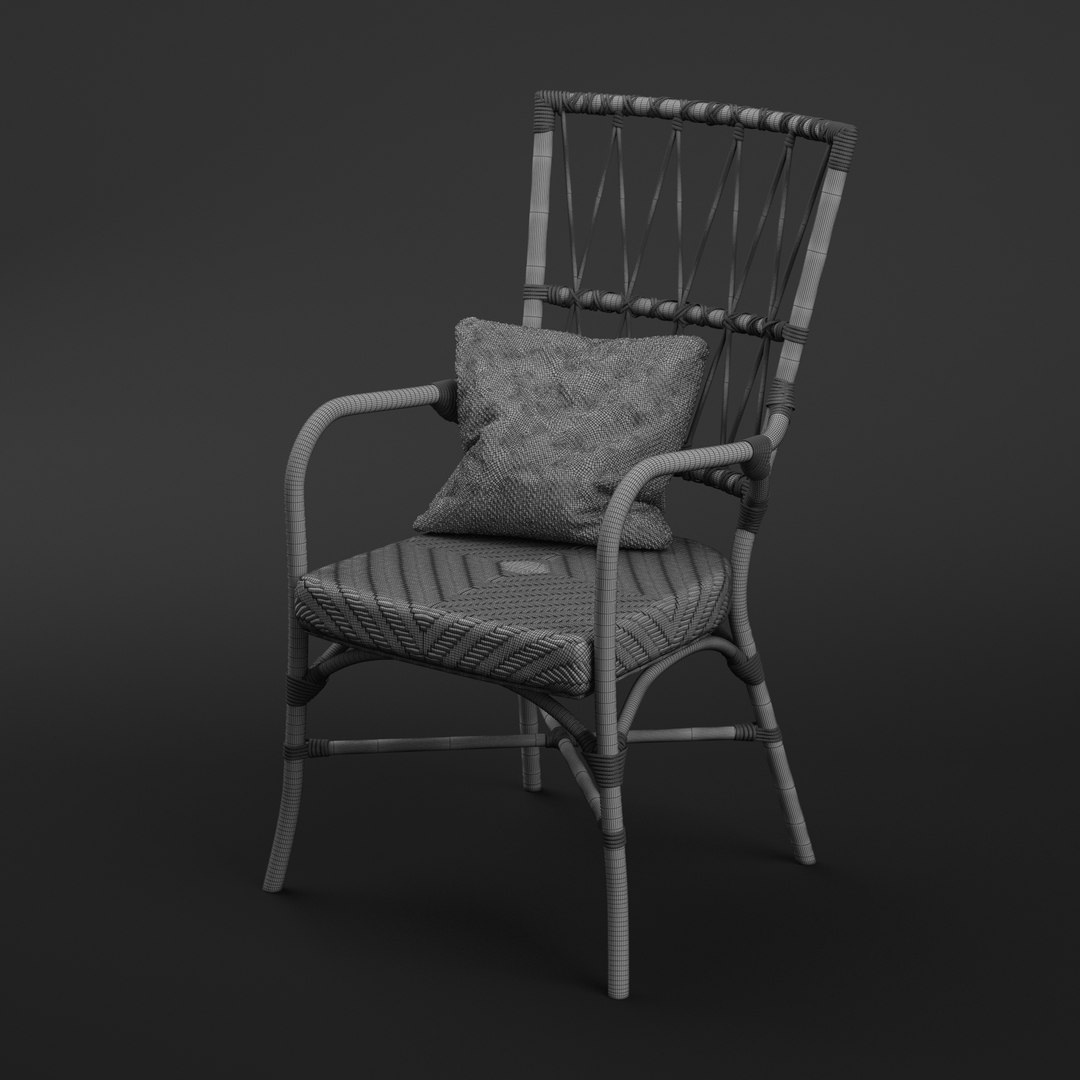 3D criss cross cafe chair model - TurboSquid 1398436