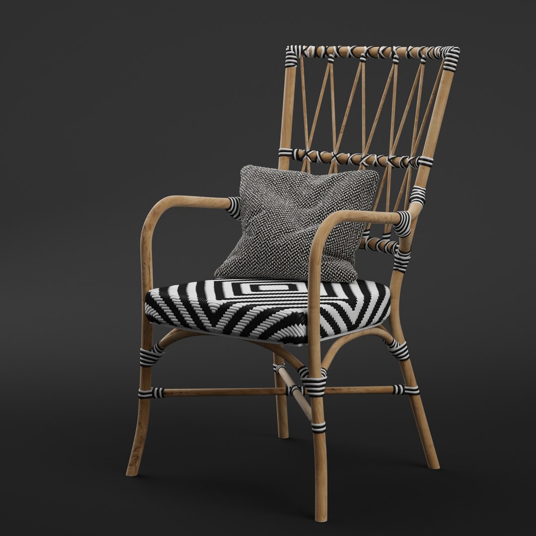 3D criss cross cafe chair model - TurboSquid 1398436
