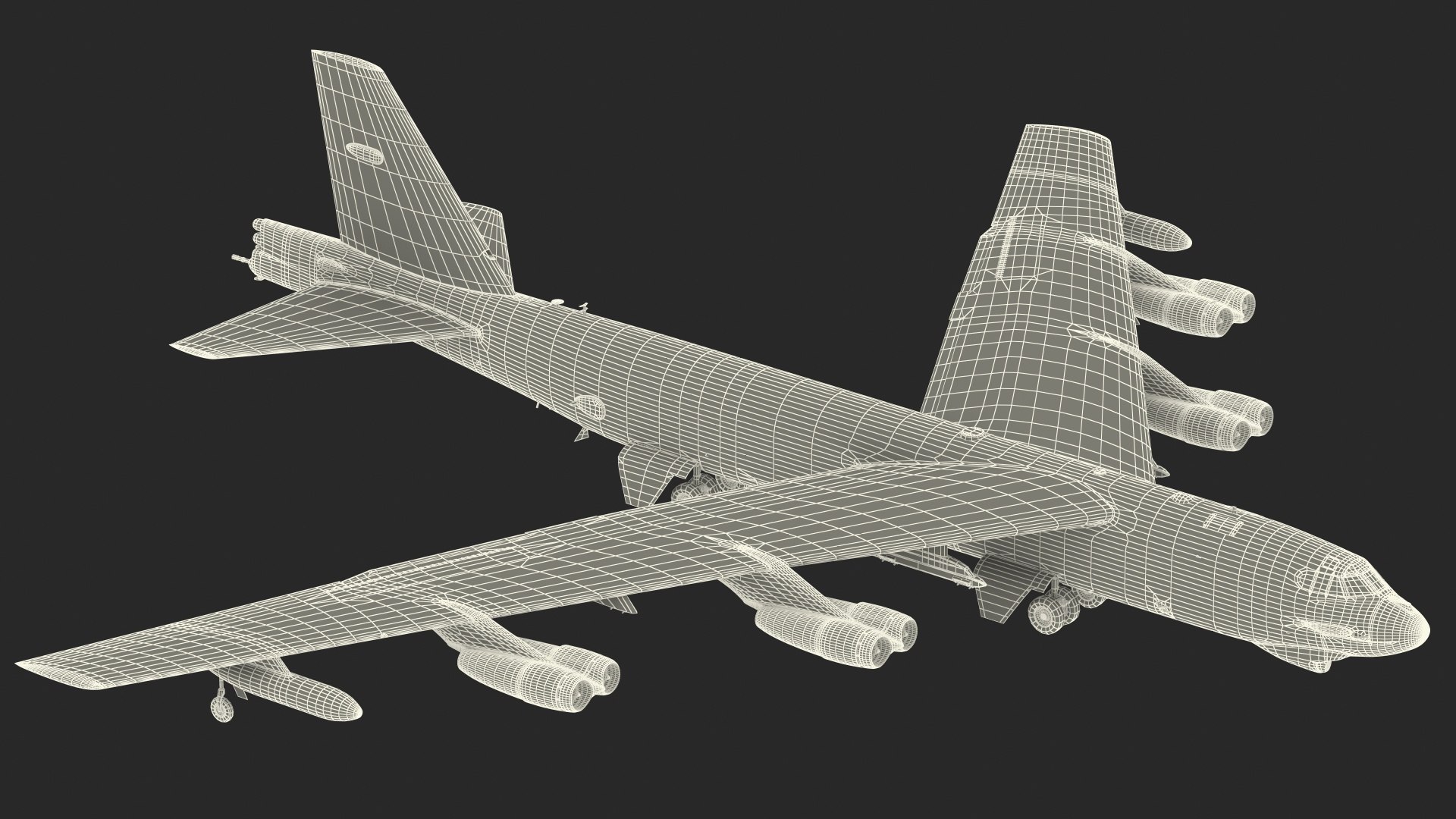 Boeing b52 stratofortress strategic 3D model - TurboSquid 1574818