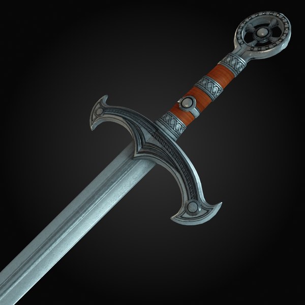 fantasy medieval sword games 3d model
