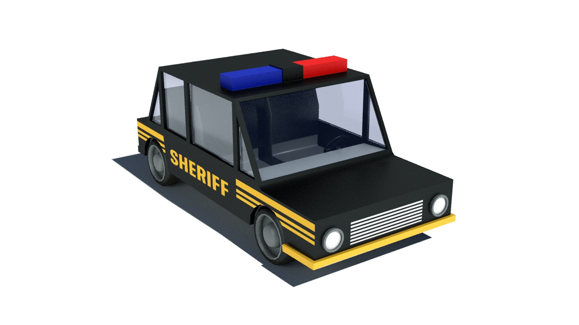3D sheriff car model - TurboSquid 1645386