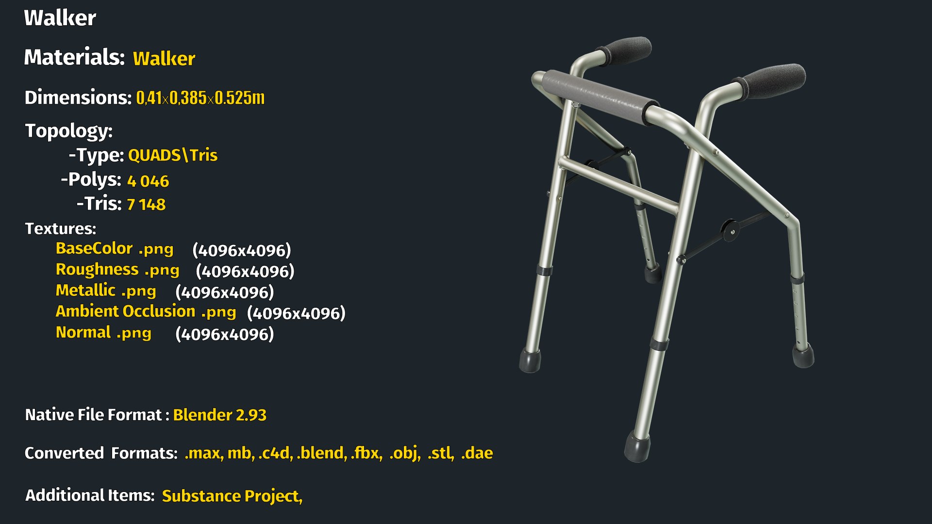 3D Walker model - TurboSquid 1823599
