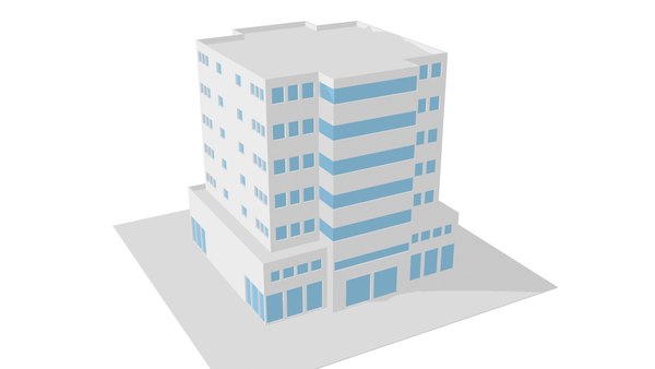 3D Cartoon Building - Apartment and Business edifice model - TurboSquid ...