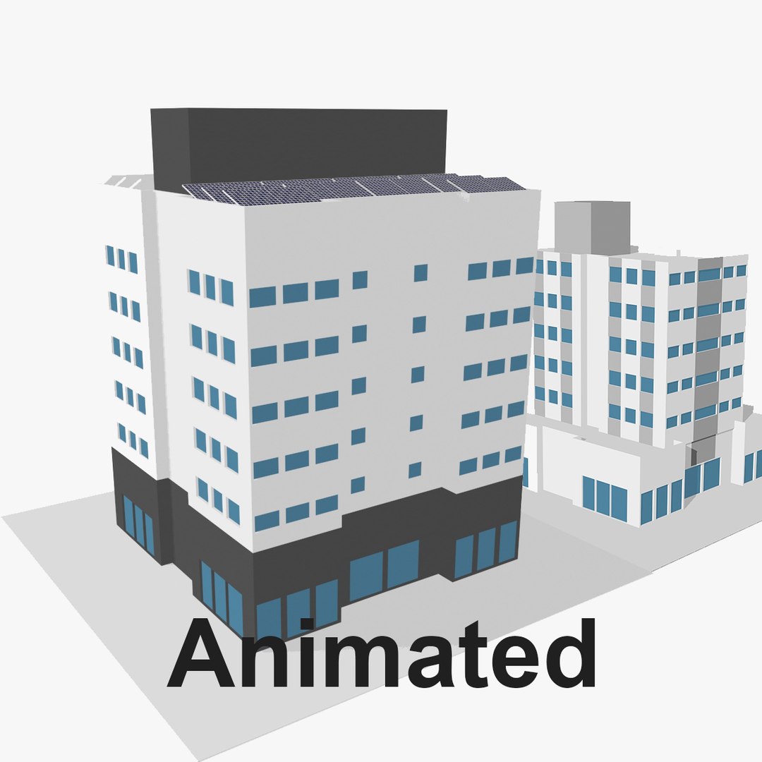 3D Cartoon Building - Apartment And Business Edifice Model - TurboSquid ...