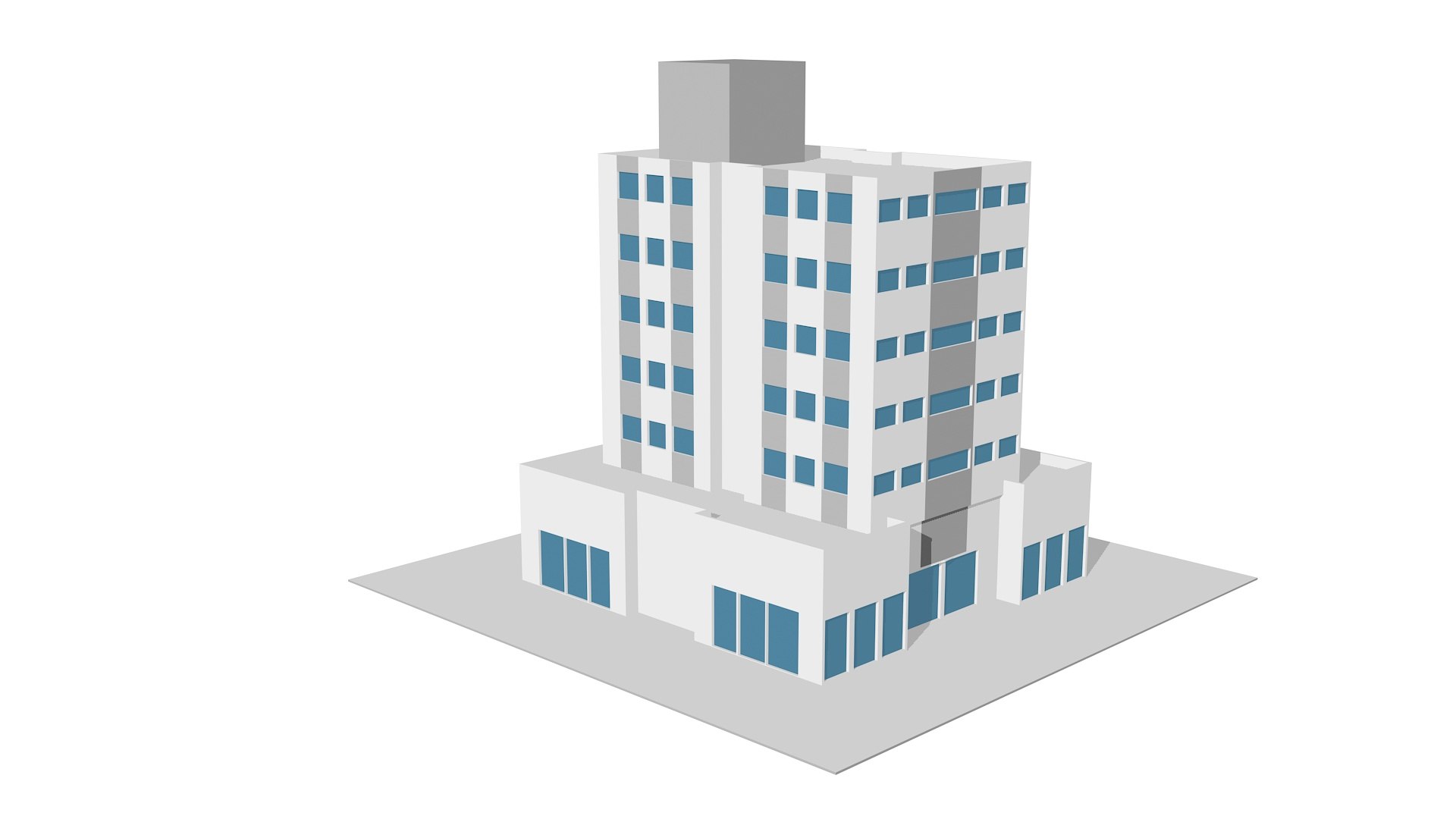 3D Cartoon Building - Apartment And Business Edifice Model - TurboSquid ...