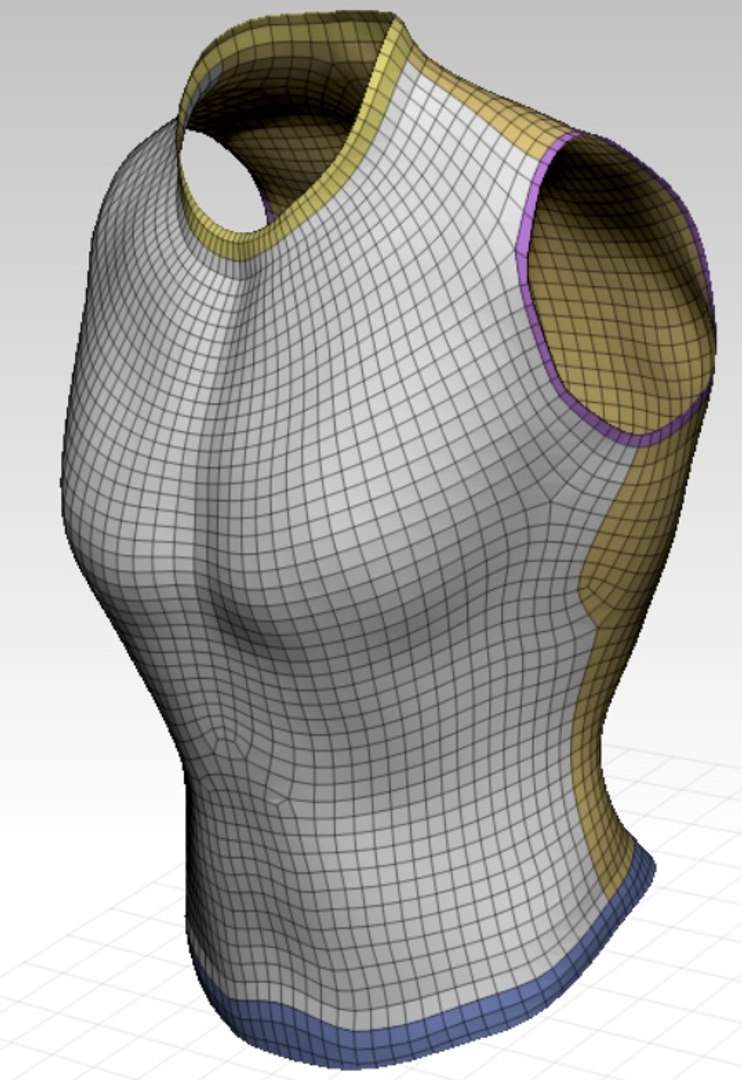 3d Armor Base Mesh Model