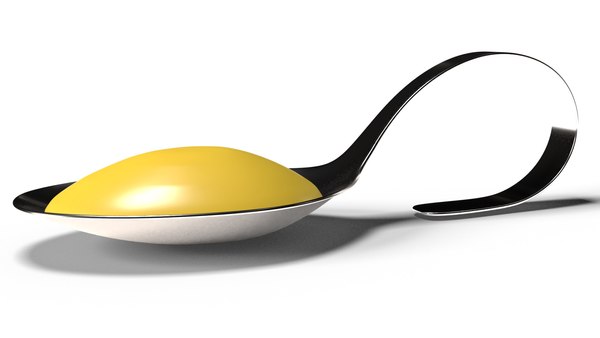 3D model curved spoons appetizer sauces - TurboSquid 1623449