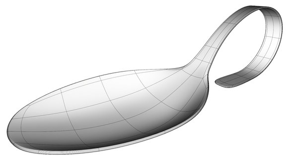 3D model curved spoons appetizer sauces - TurboSquid 1623449