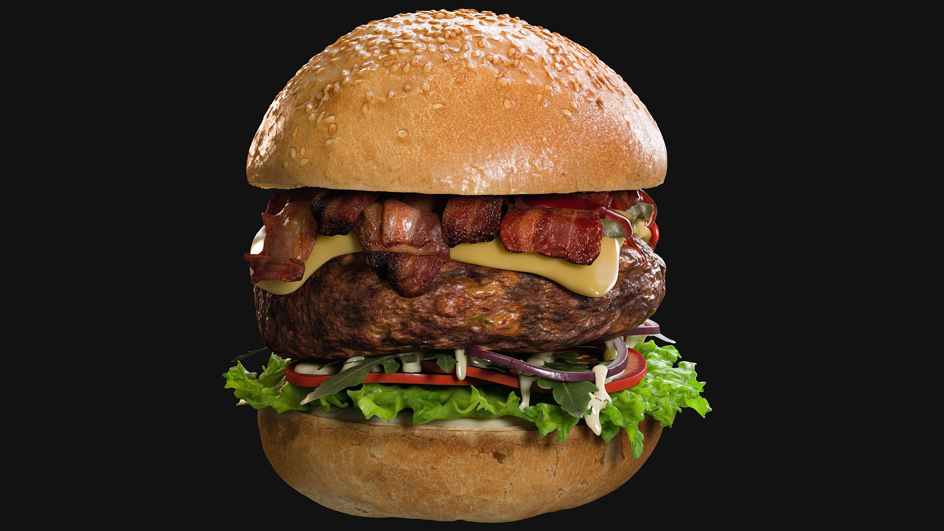 Realistic burger 3D - TurboSquid 1697373