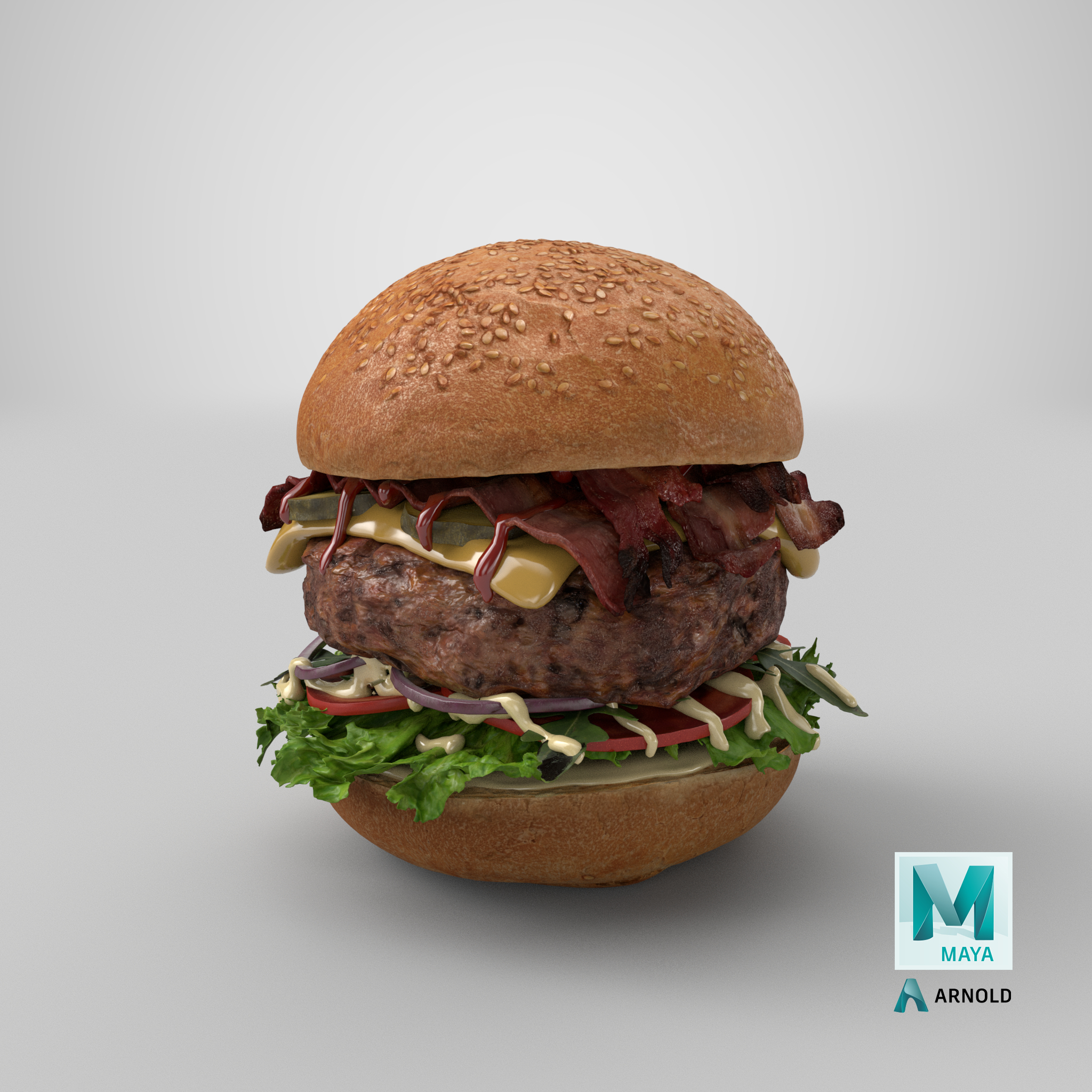 Realistic burger 3D - TurboSquid 1697373
