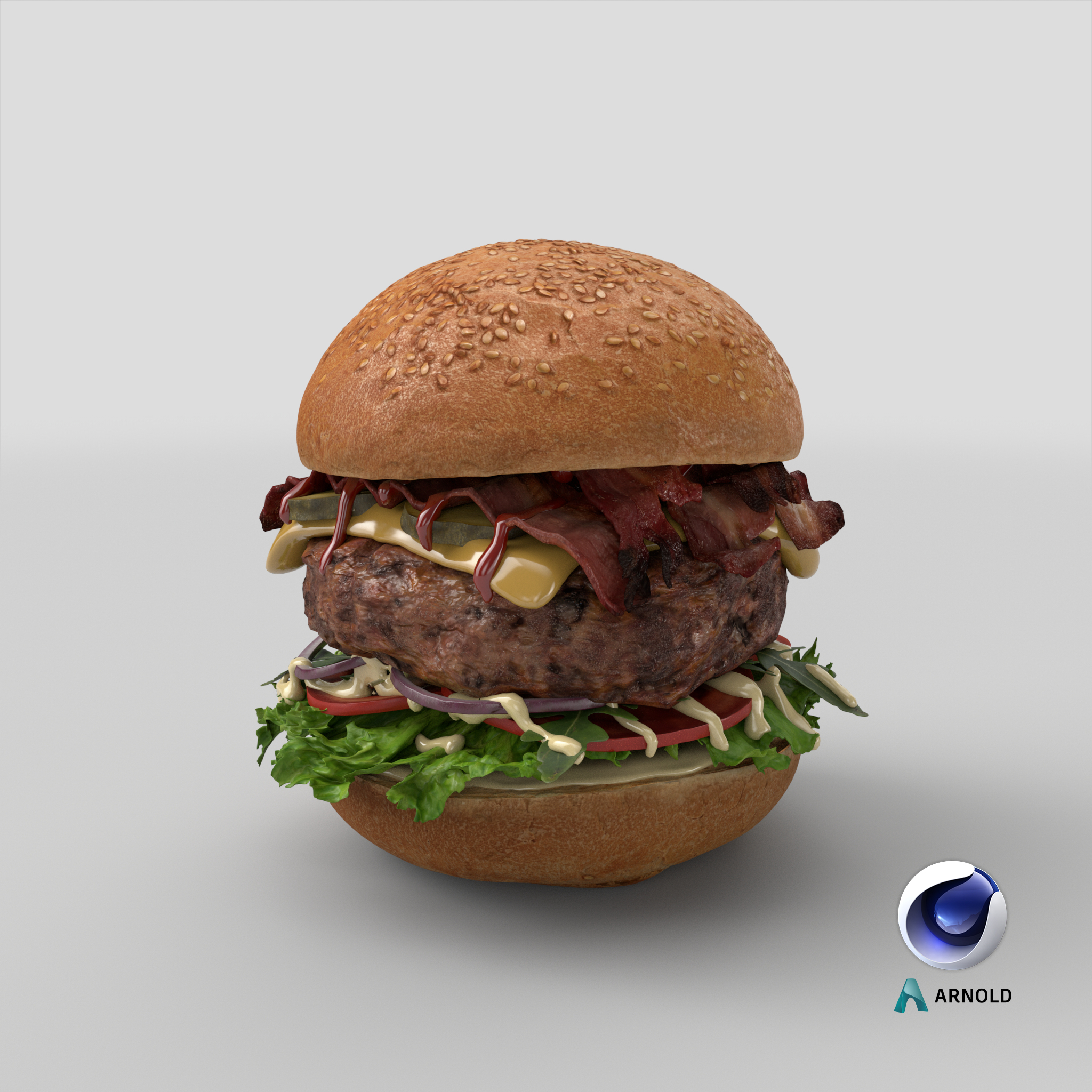 Realistic burger 3D - TurboSquid 1697373
