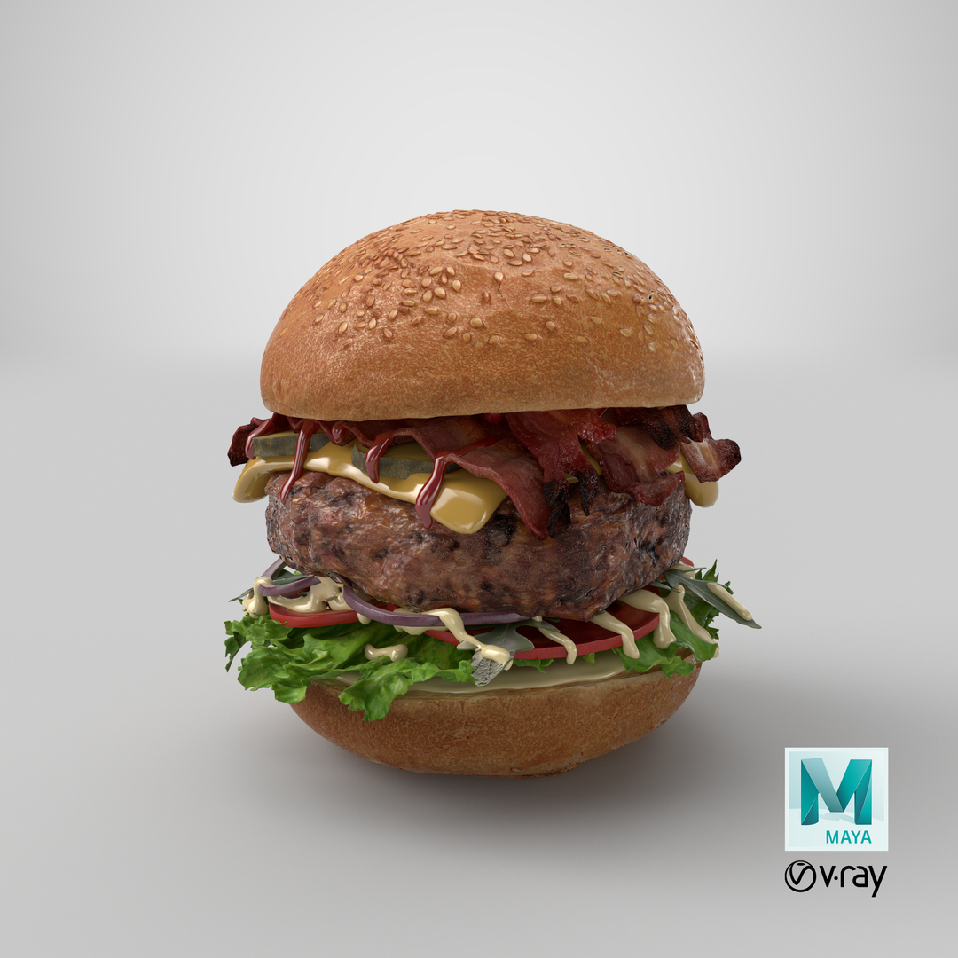 Realistic burger 3D - TurboSquid 1697373