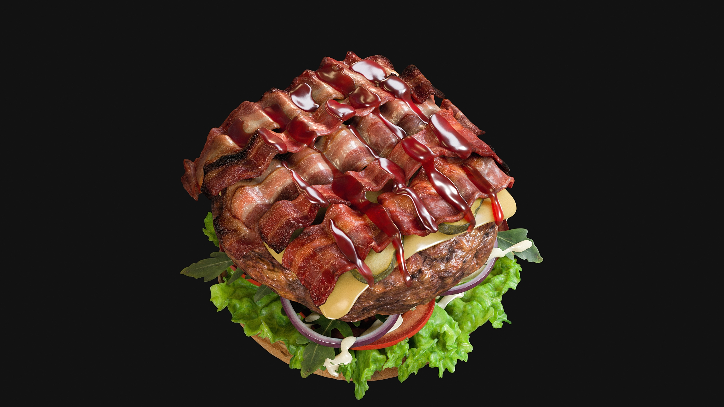 Realistic burger 3D - TurboSquid 1697373