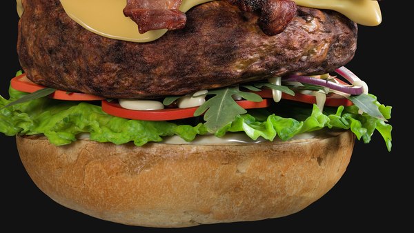 Realistic burger 3D - TurboSquid 1697373