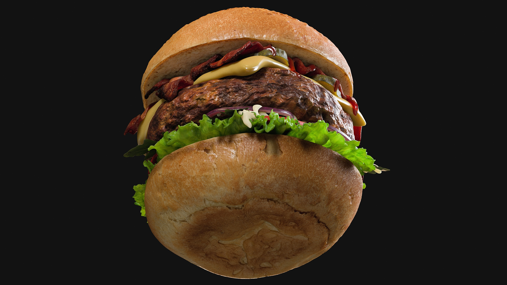 Realistic burger 3D - TurboSquid 1697373