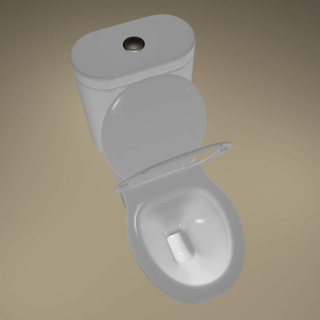 flush toilet 3d model