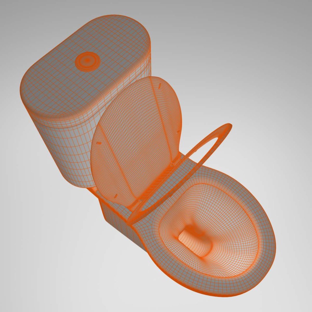 flush toilet 3d model