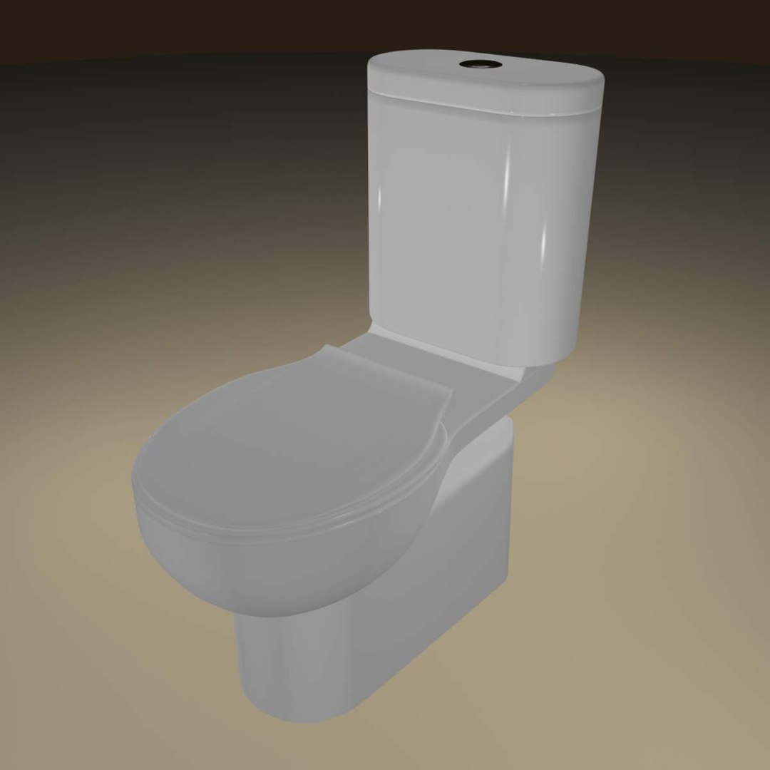 flush toilet 3d model