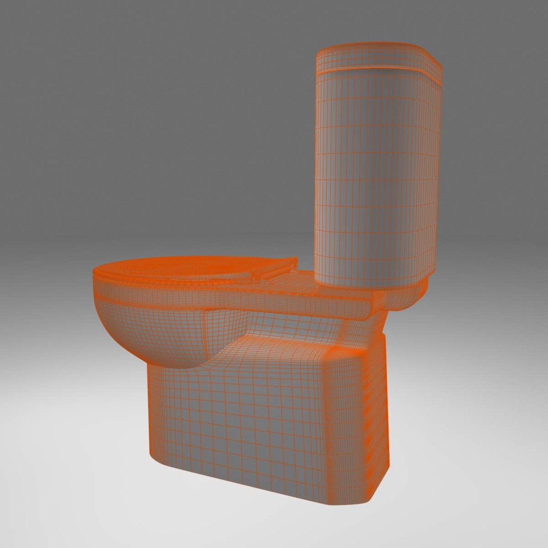 flush toilet 3d model
