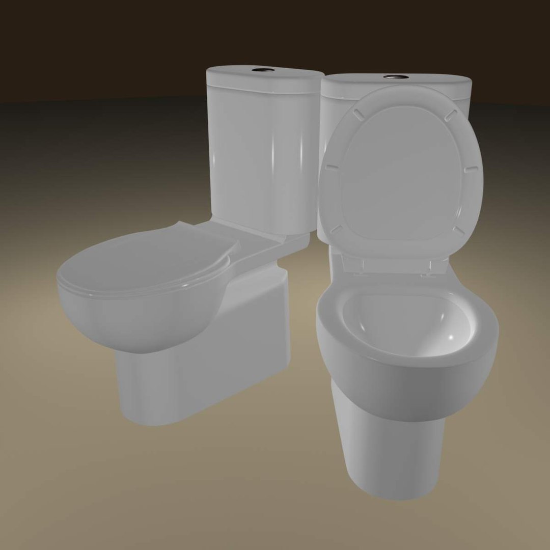 flush toilet 3d model
