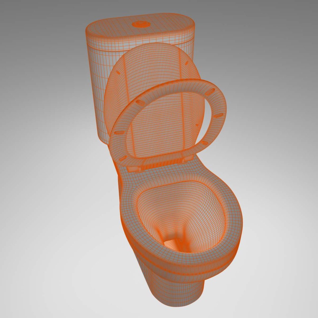 flush toilet 3d model