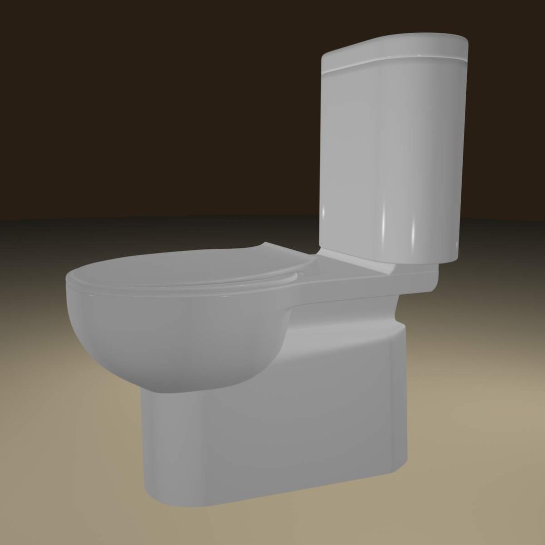 flush toilet 3d model