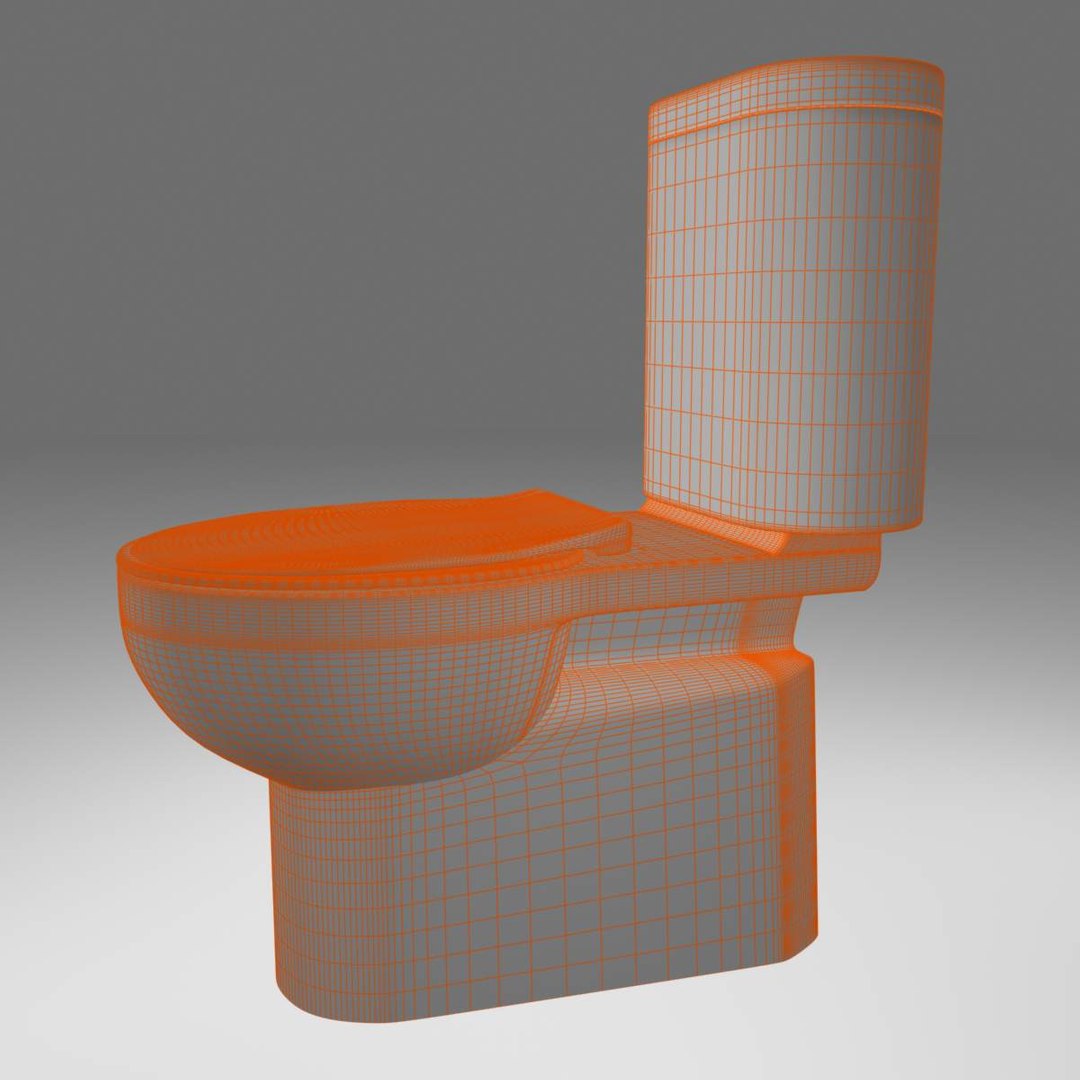 flush toilet 3d model