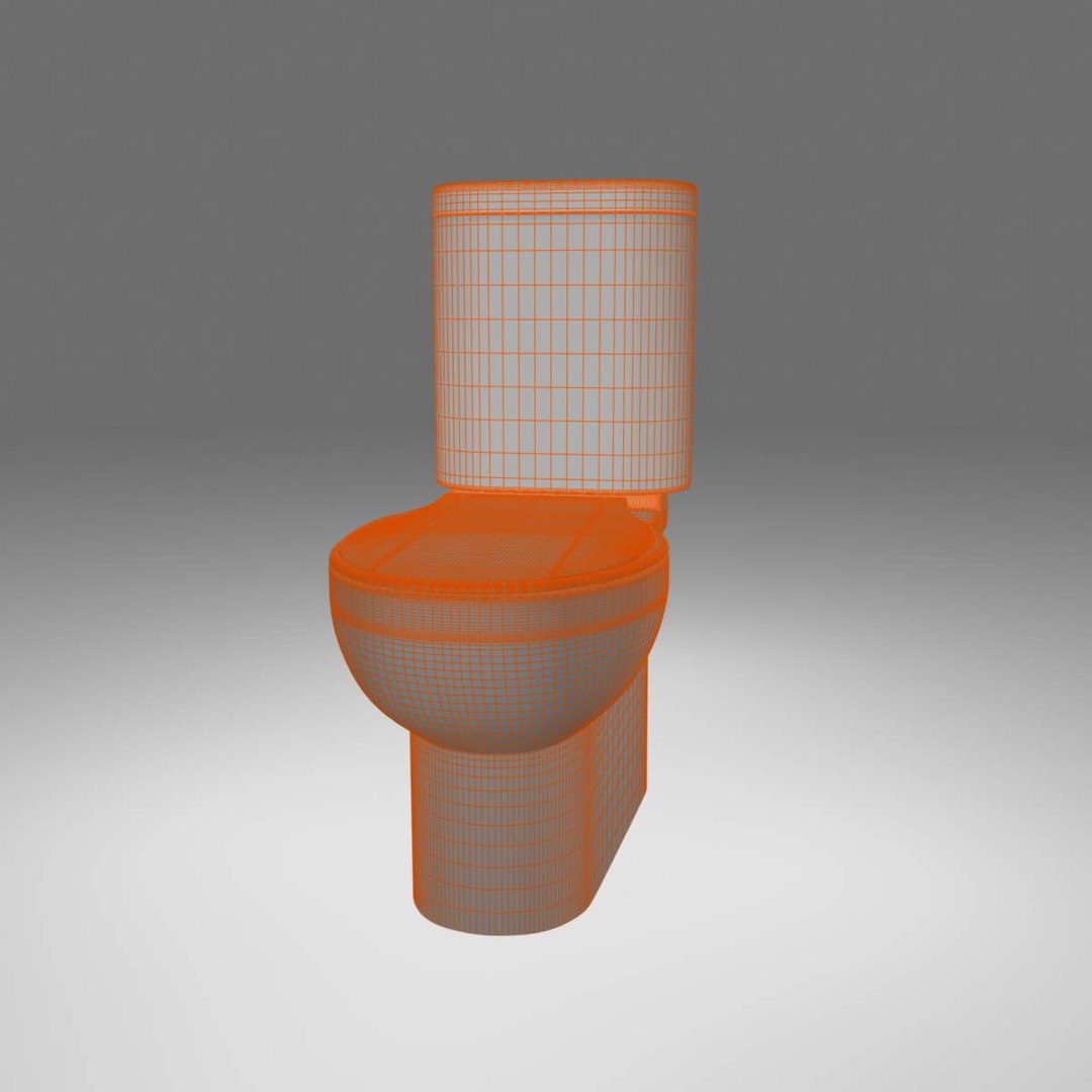 flush toilet 3d model