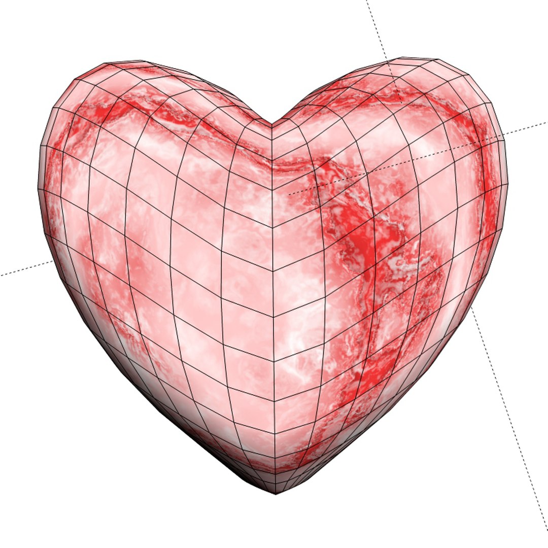 3d Model Of Marble Heart