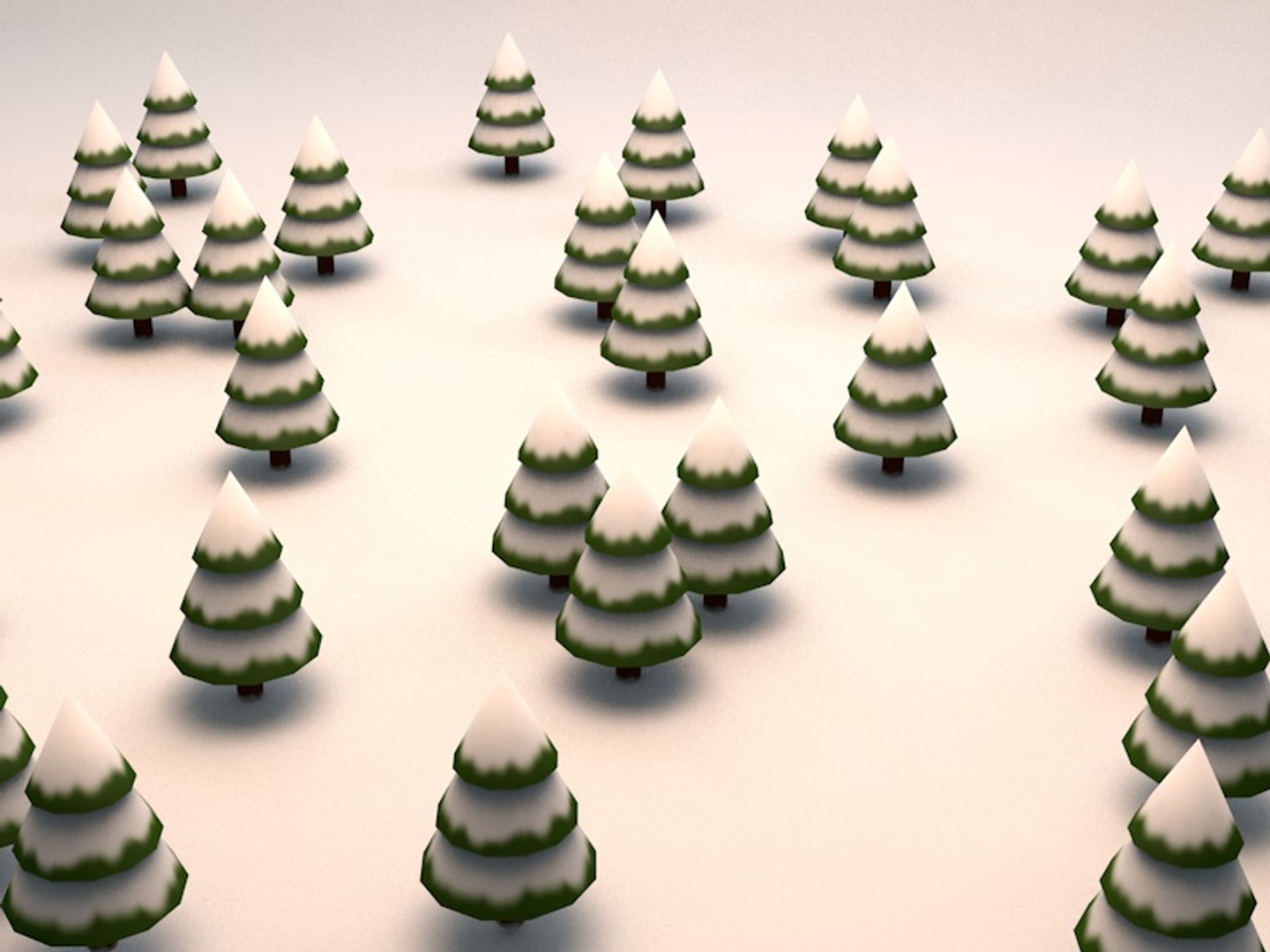 Small Snowy Pine Tree 3d 3ds