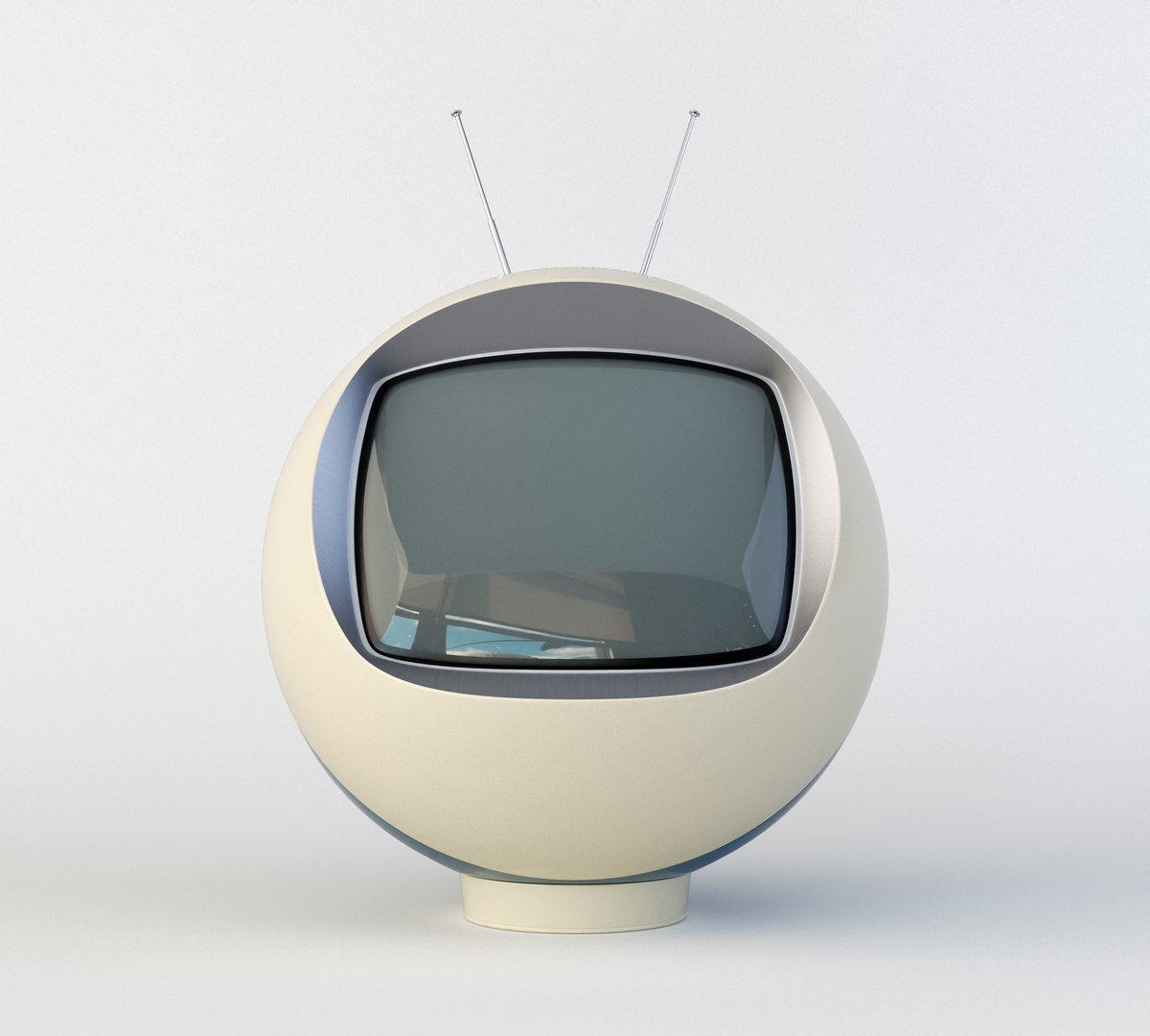 3D Phillips Spaceball Retro Antique Seventies Television - TurboSquid ...