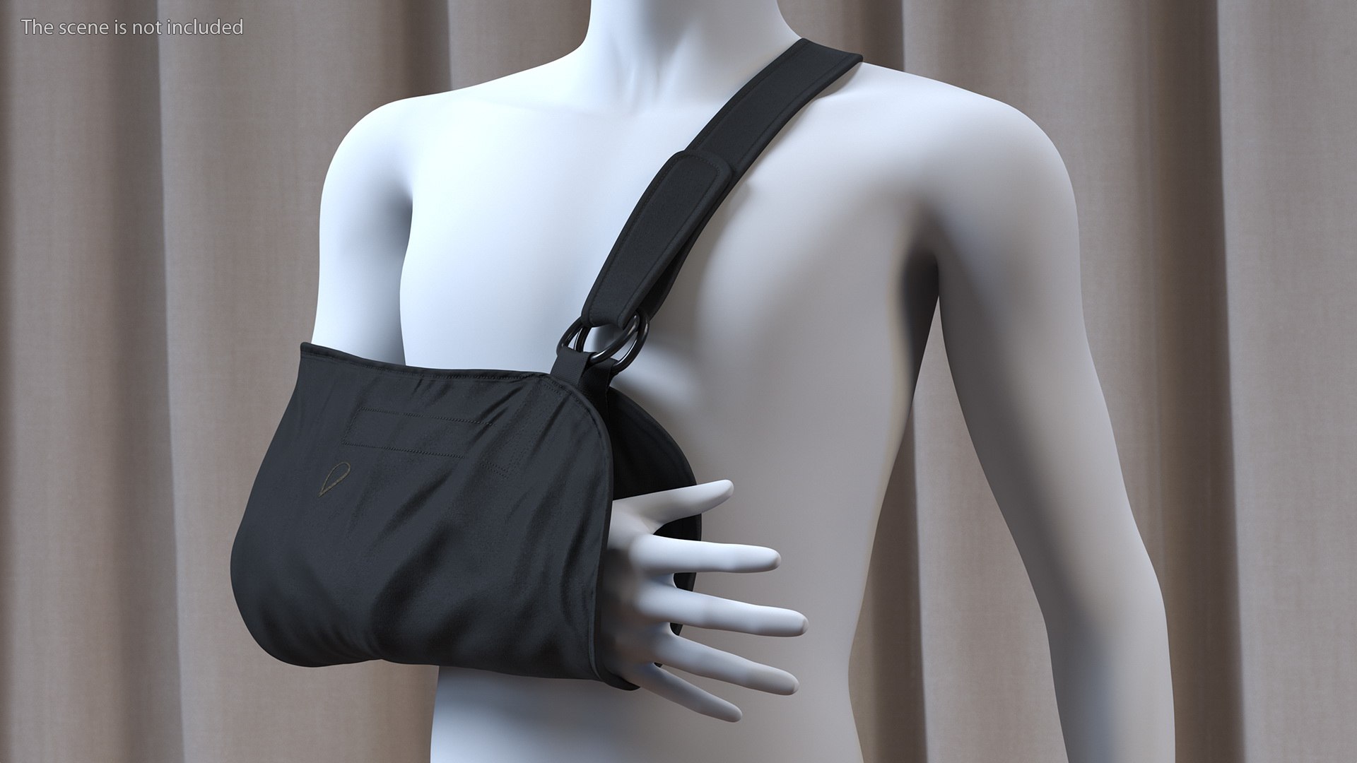 Arm Sling Bandage Right Hand Black 3D - TurboSquid 1868010