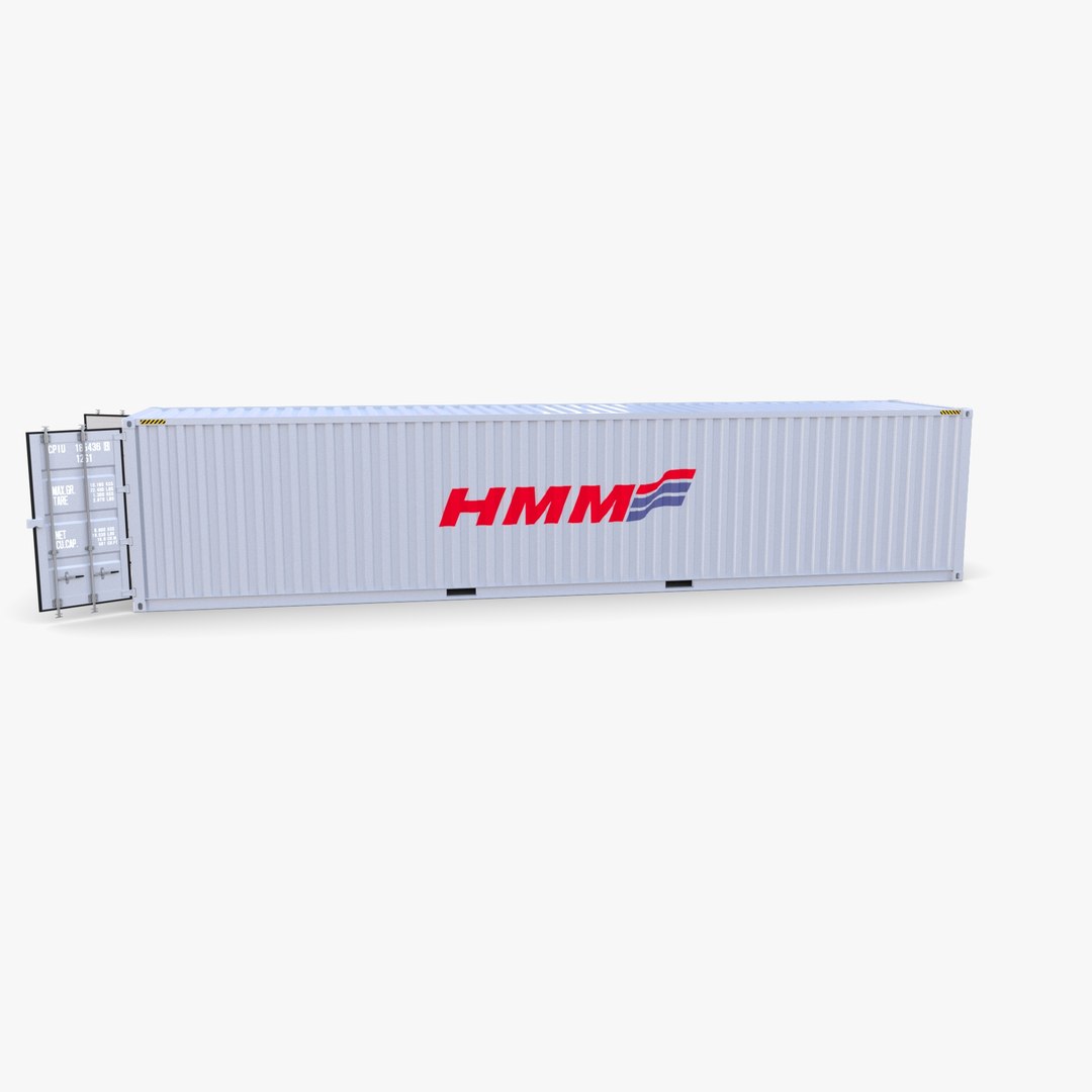 40ft Shipping Container HMM V3 3D Model - TurboSquid 1779333