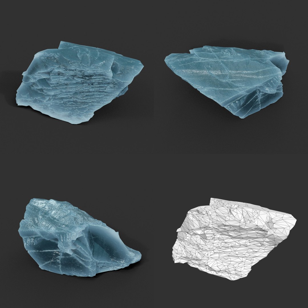 3D Model 12 Low Poly PBR Ice Block - TurboSquid 2163097