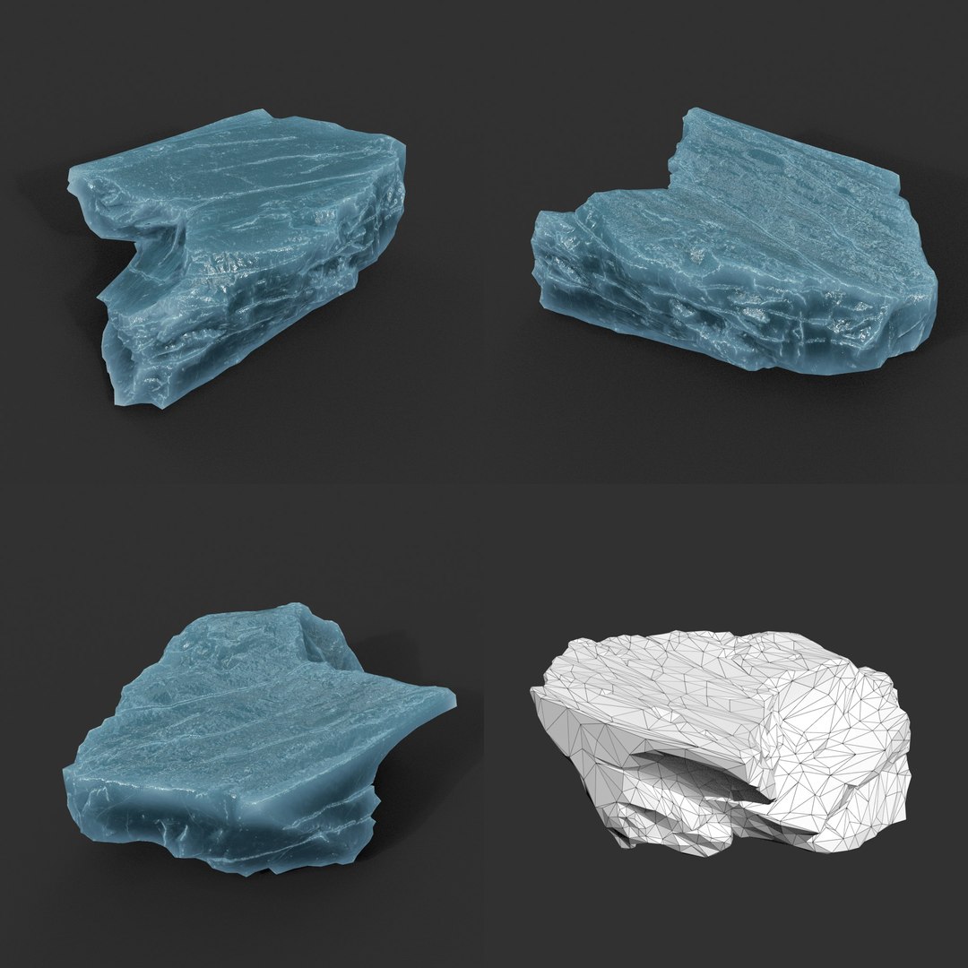 3D Model 12 Low Poly PBR Ice Block - TurboSquid 2163097