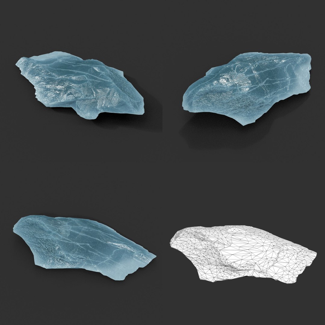 3D Model 12 Low Poly PBR Ice Block - TurboSquid 2163097