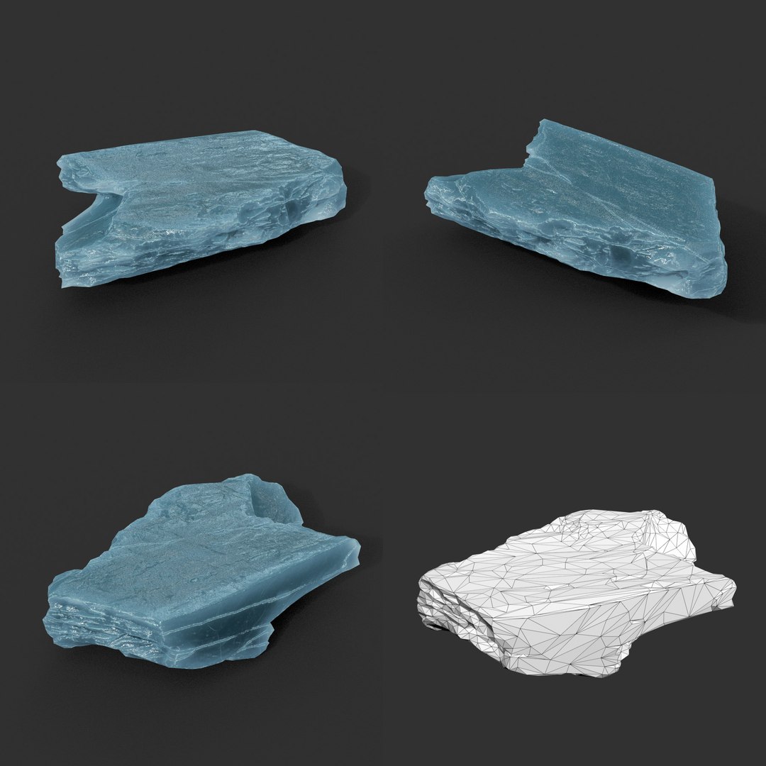 3D Model 12 Low Poly PBR Ice Block - TurboSquid 2163097