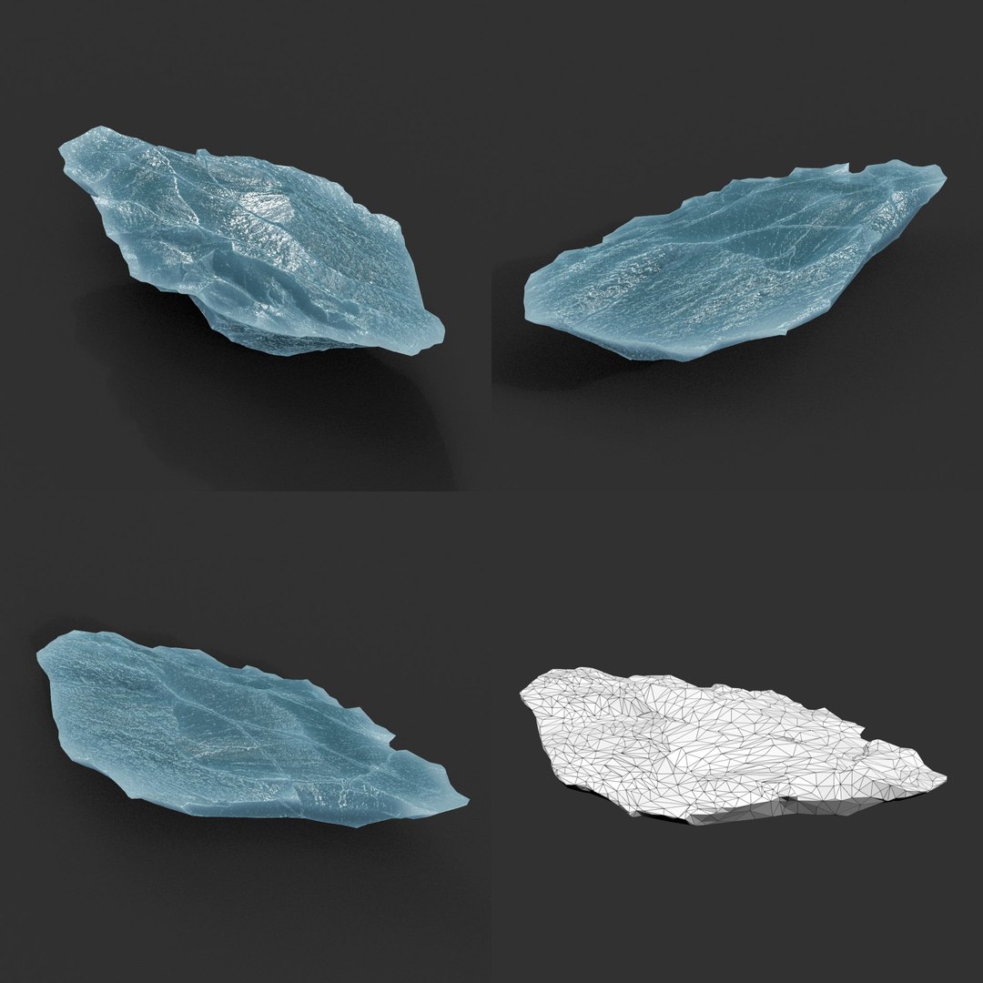 3D Model 12 Low Poly PBR Ice Block - TurboSquid 2163097