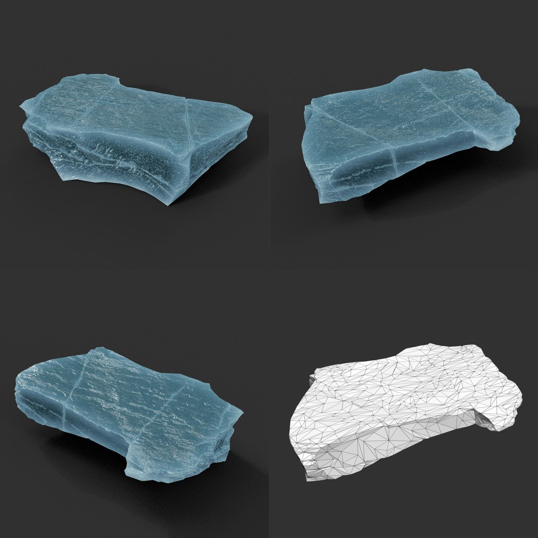 3D Model 12 Low Poly PBR Ice Block - TurboSquid 2163097