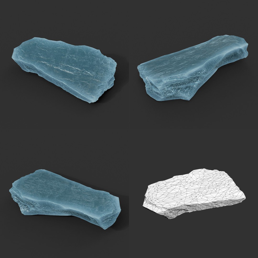 3D Model 12 Low Poly PBR Ice Block - TurboSquid 2163097