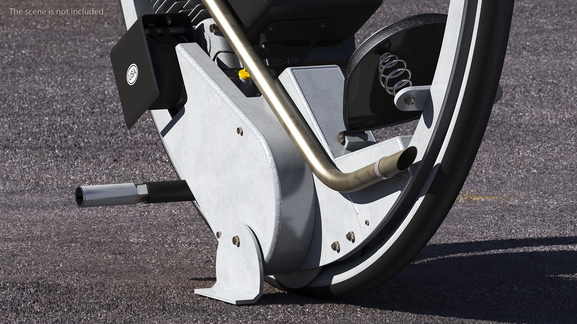 3D Monowheel Motorcycle White - TurboSquid 1848936