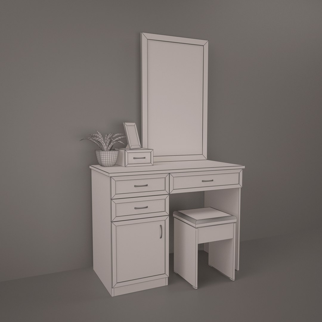 3D Dressing Table Model - TurboSquid 1221277