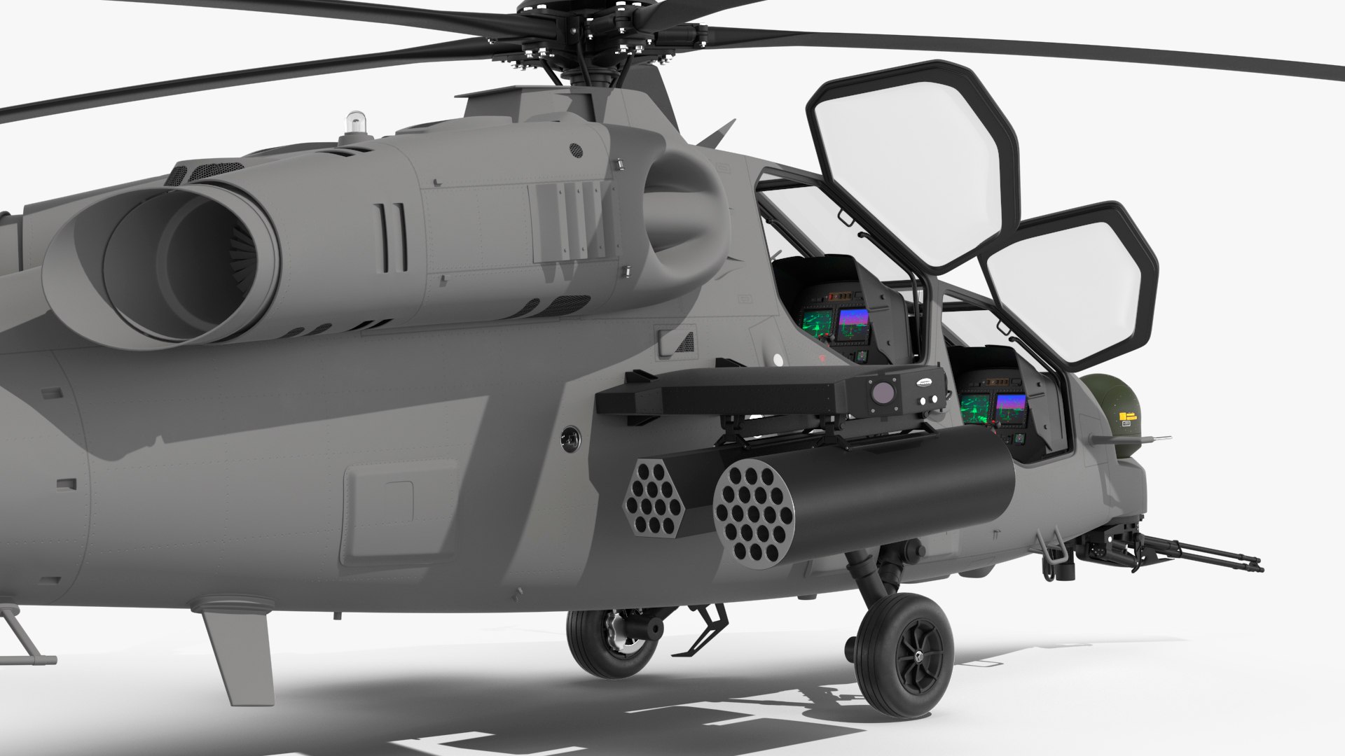Combat Gray Helicopter Rigged model - TurboSquid 2136144